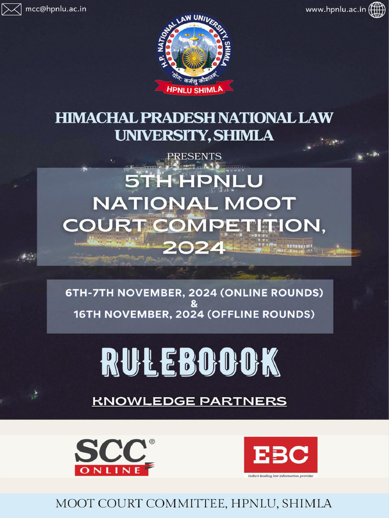 5th NMCC 2024 Rulebook-1 | PDF | Mootness