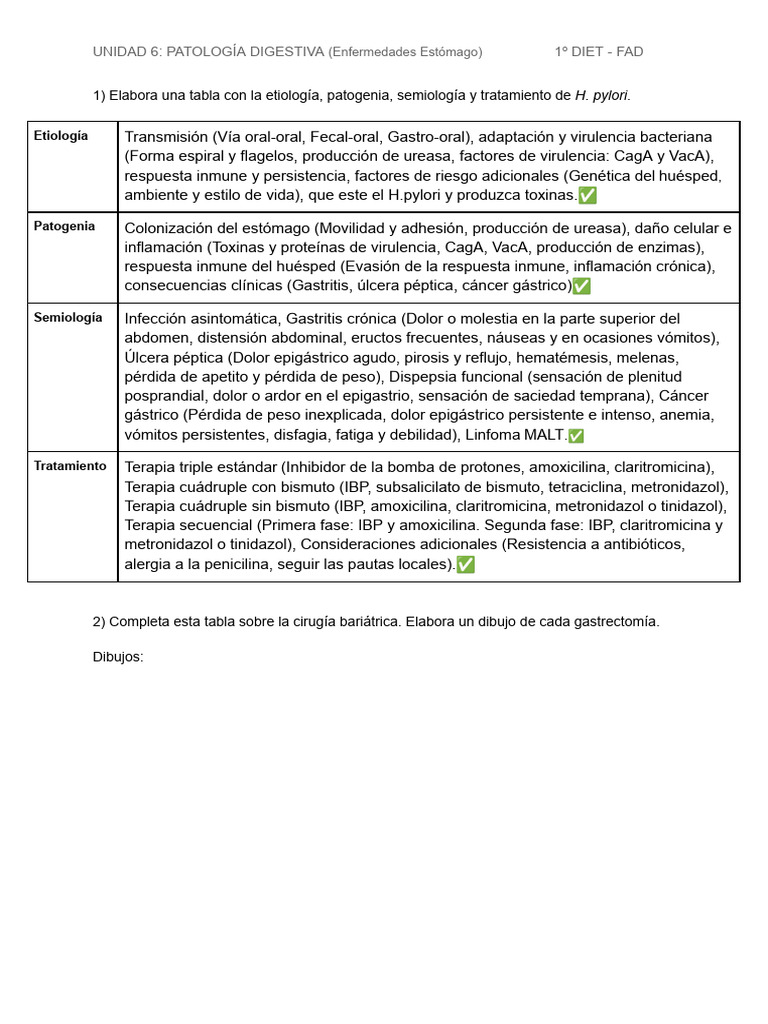 Fisiopatologia ACTIVIDAD U6 - 2 | PDF | Medicina CLINICA | Enfermedades y trastornos