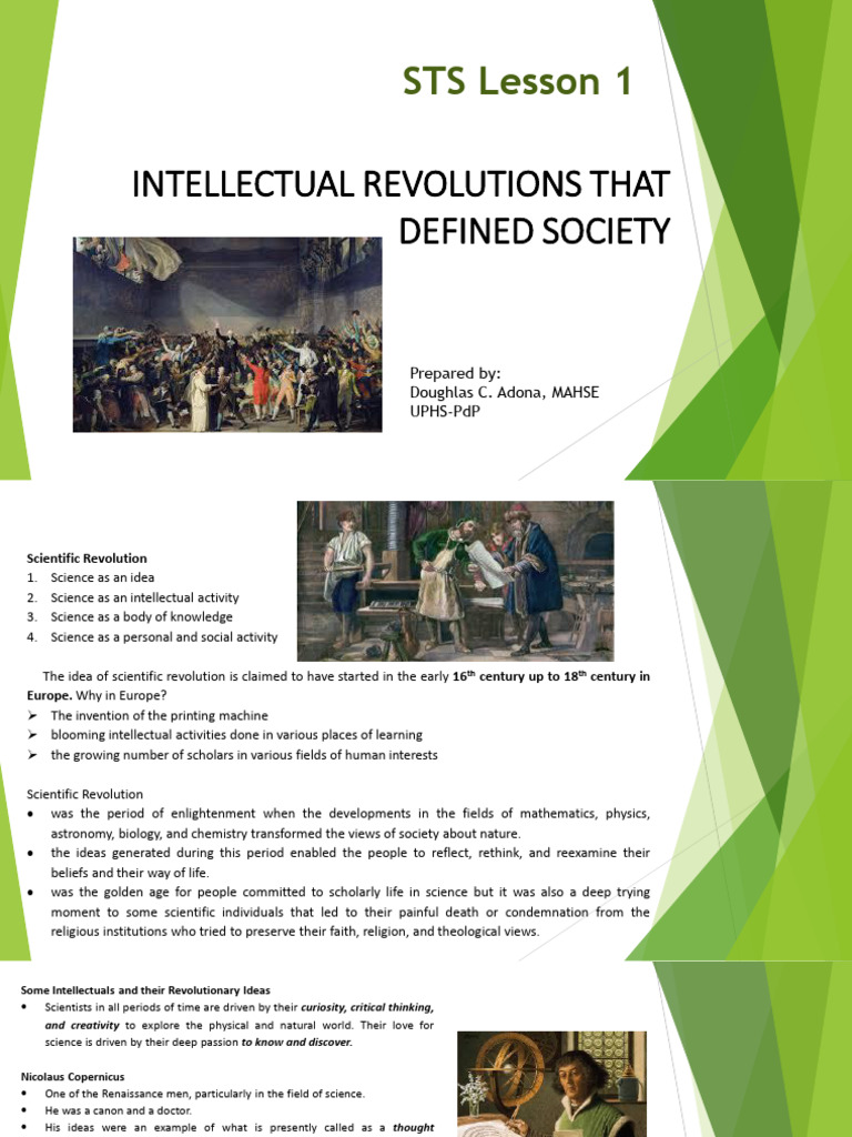 STS Intellectual Revolutions That Define Society | PDF | Id | Science