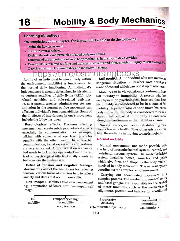 Fundamental_Of_Nursing_UNIT_18_MOBILITY_&_BODY_MECHANICS_Sr_Nancy | PDF
