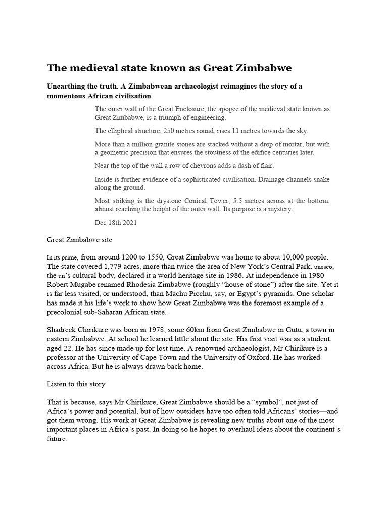21-12-theec-the-medieval-state-known-as-great-zimbabwe | PDF | Zimbabwe ...