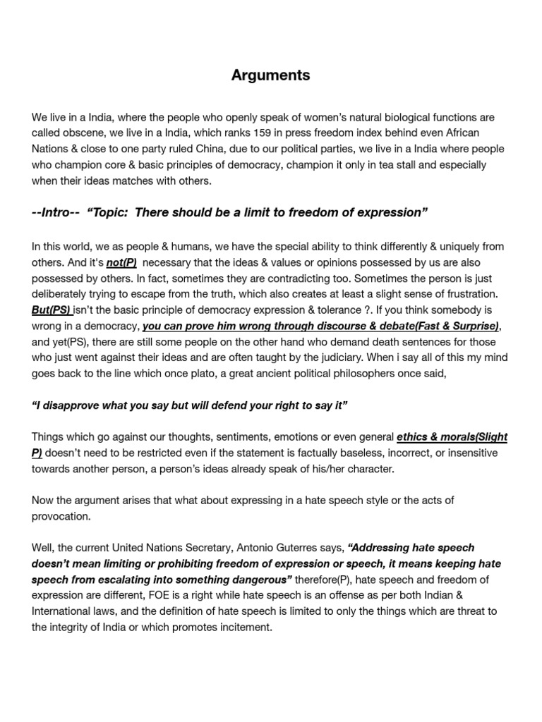 Final Points | PDF | Idea | Freedom Of Speech