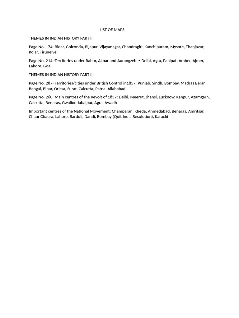List of Maps | PDF
