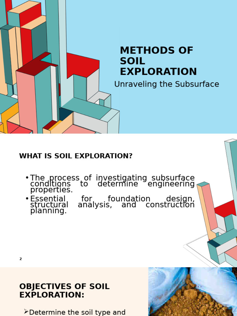 Methods of Soil Exploration | PDF | Soil | Earth Sciences