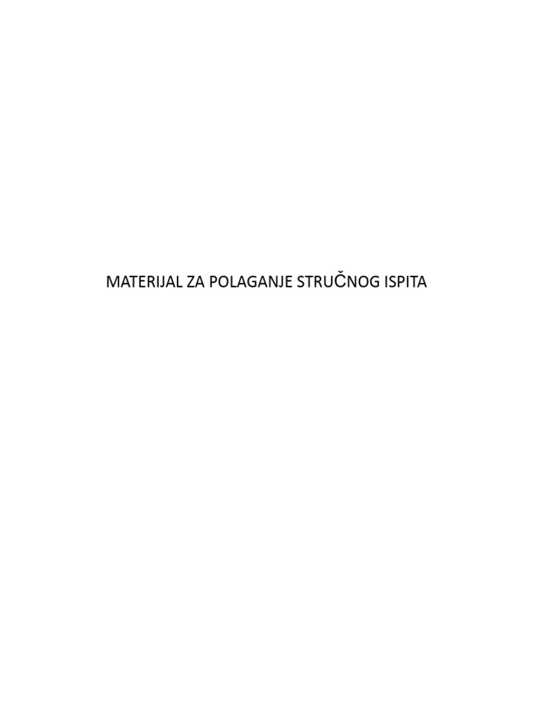 MATERIJAL ZA POLAGANJE STRUČNOG ISPITA.docx | PDF