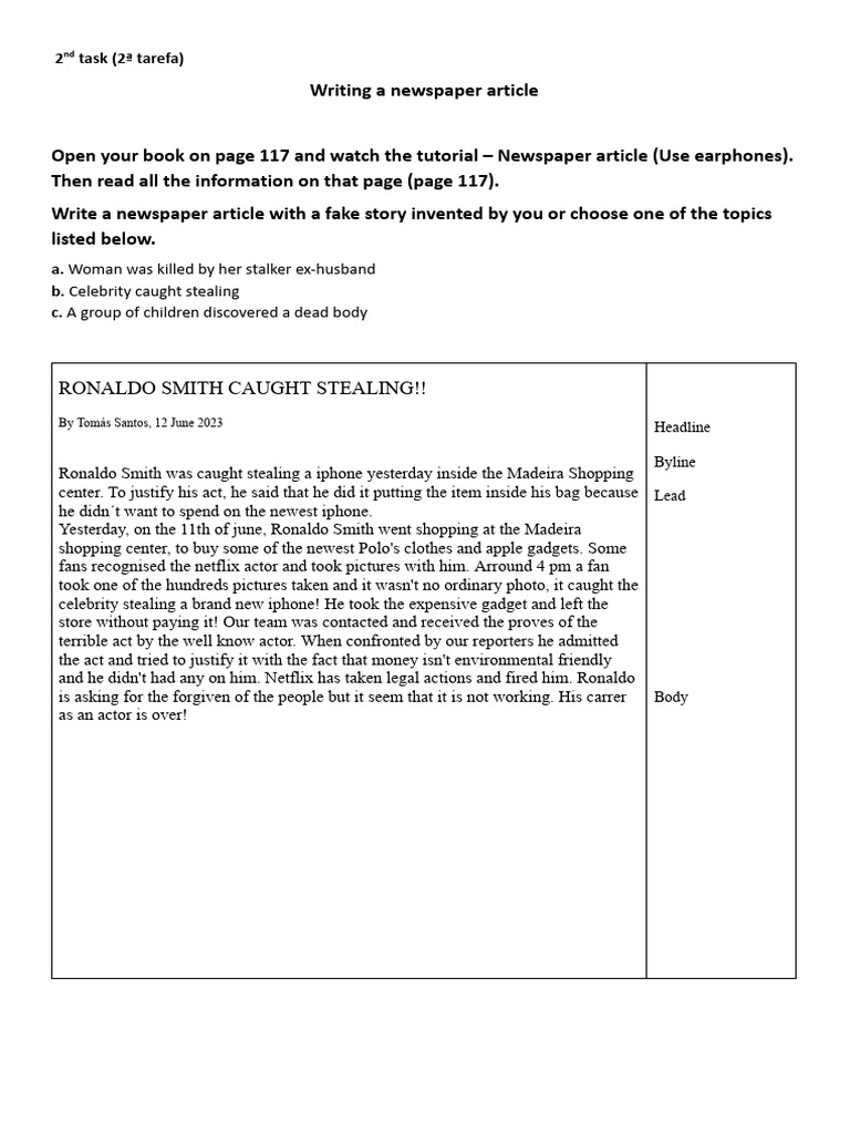 Newspaper Article 2 | PDF