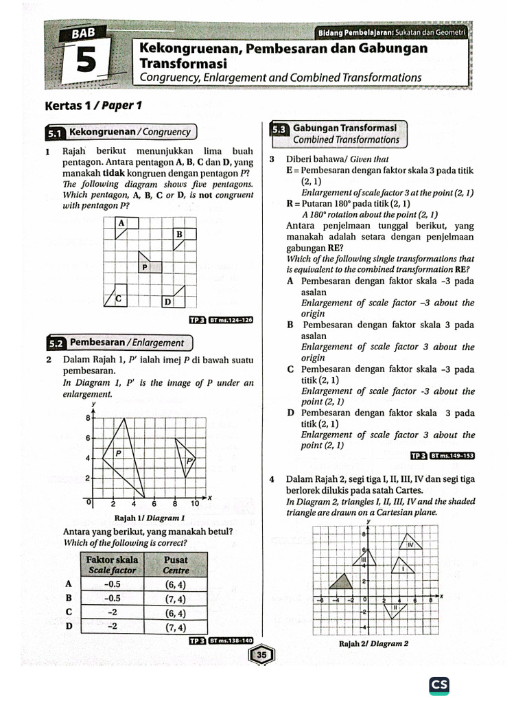 Transformasi Form 5 | PDF
