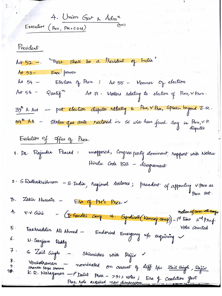 Polity Notes in English | PDF