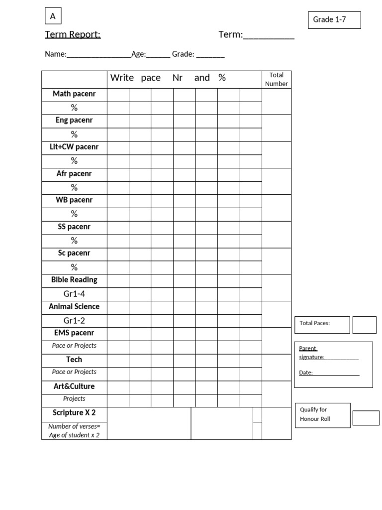 Student Term Report Template | PDF