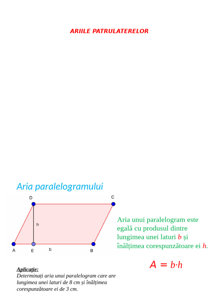 Ariile Patrulaterelor | PDF