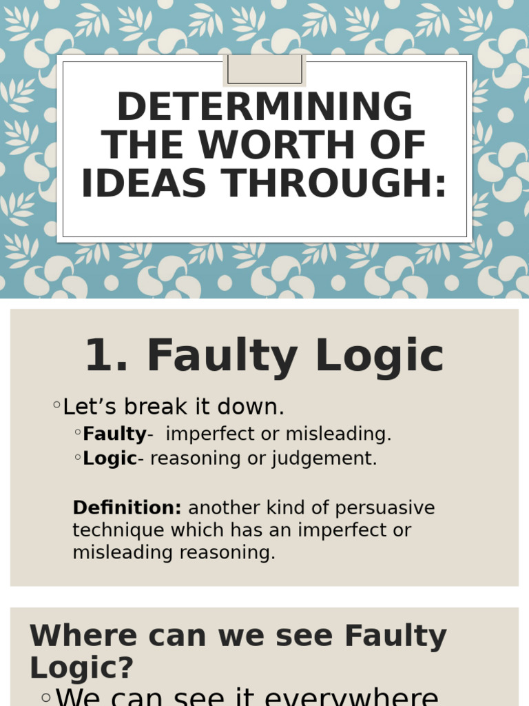 Faulty-Logic-etc | PDF