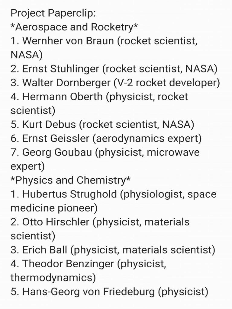 Prod Ject Paperclip | PDF