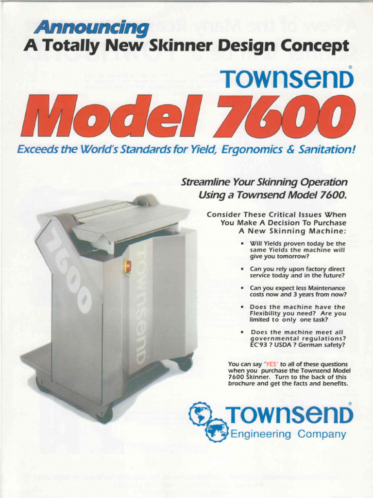 Folleto Townsend 7600 | PDF