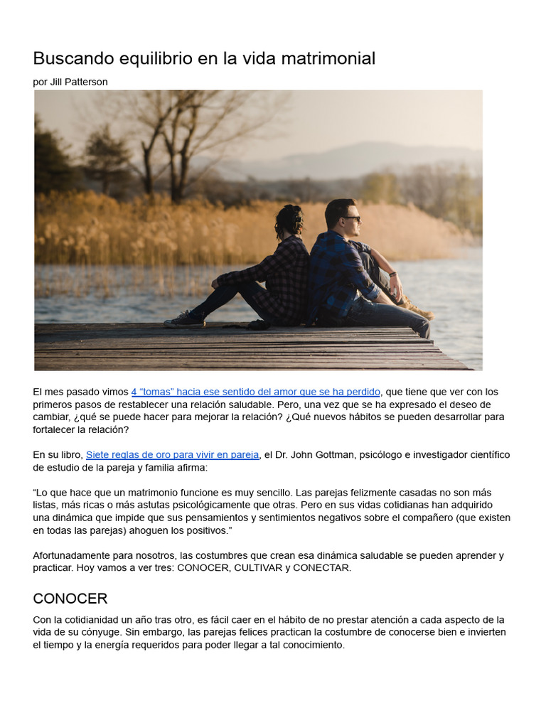 Hábitos para Fortalecer el Matrimonio | PDF | Matrimonio | Amor
