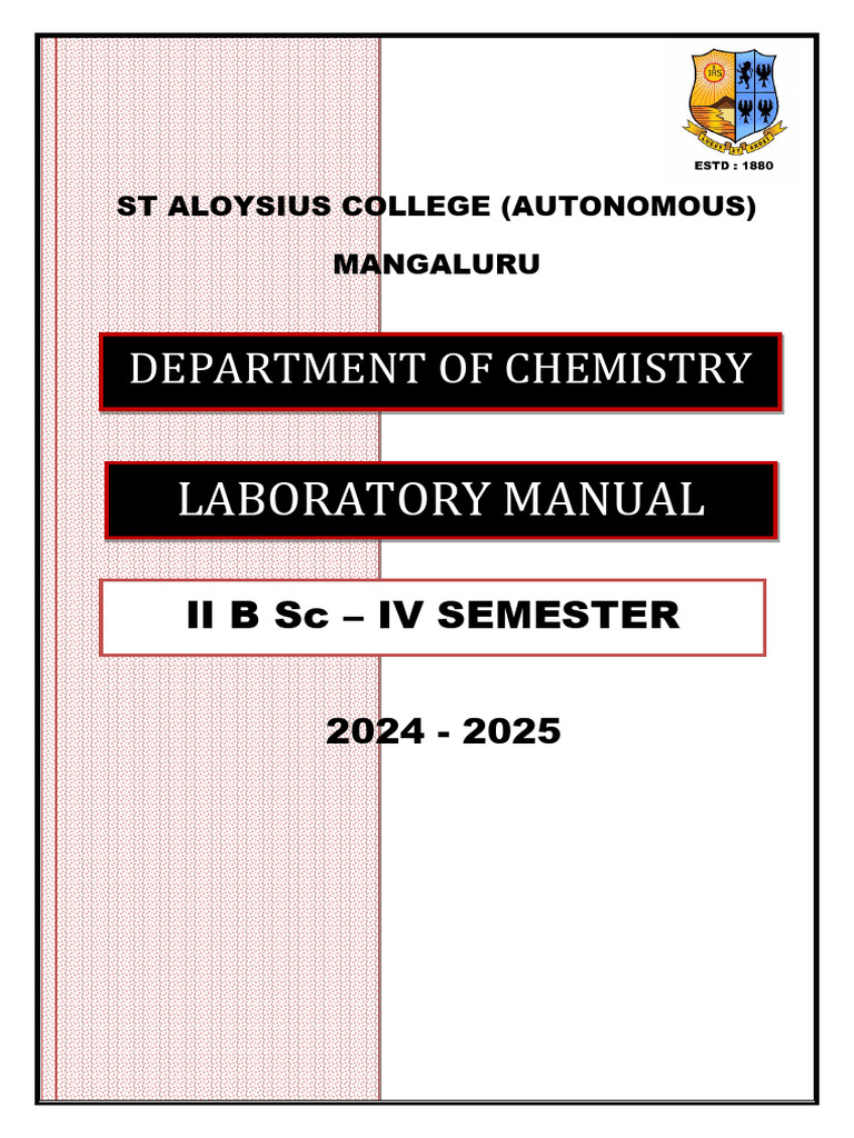 II BSC IV Semester Manual-1 | PDF | Acid | Chemistry