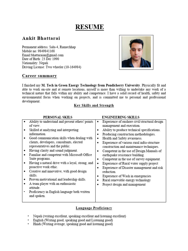 Ankit Resume | PDF | Engineering