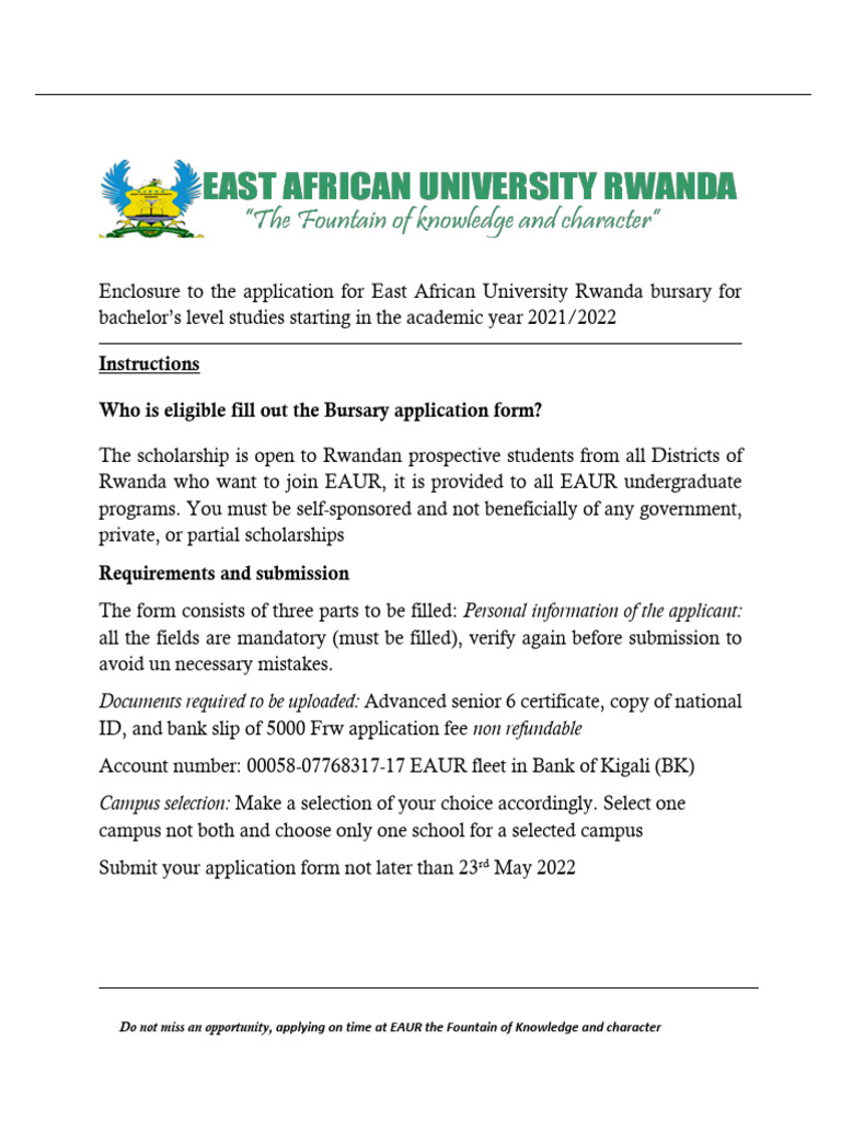 Eaur Scholarship | PDF