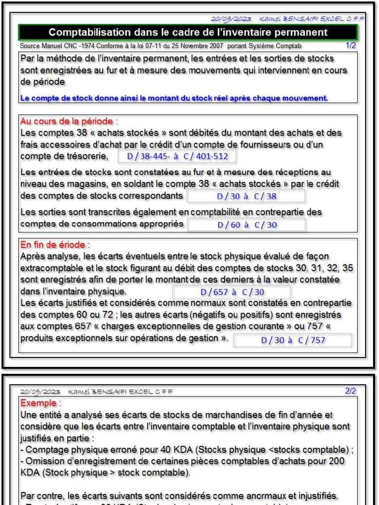 BK23 inventaire permanent | PDF