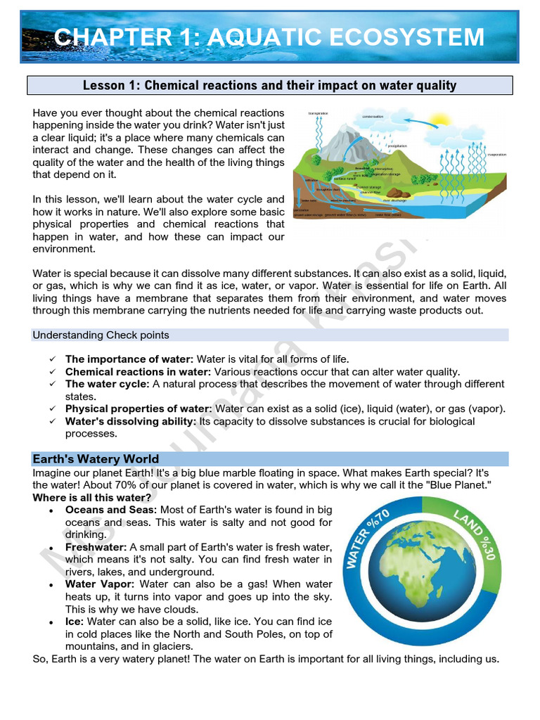 Aquatic Ecosystem - 77 Pages | PDF | Ph | Water