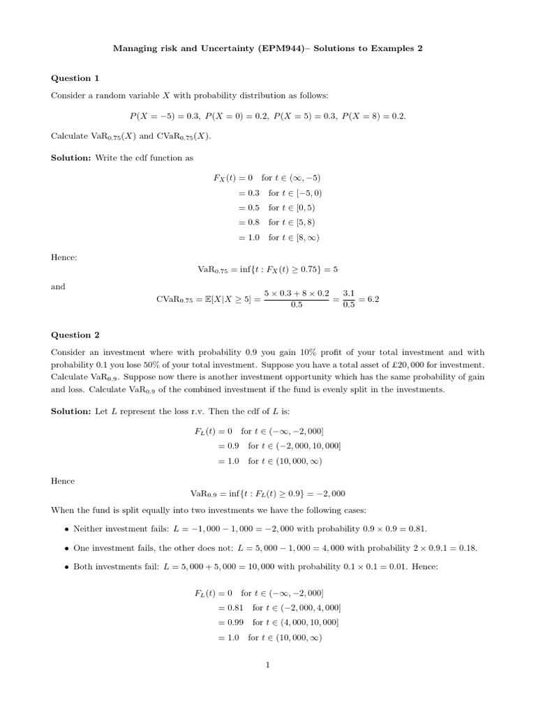 Solutions-ex2 | PDF | Applied Mathematics | Probability Theory