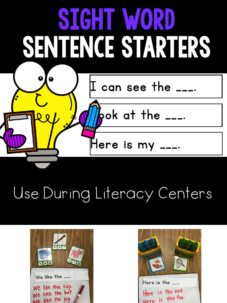 Sight Word Sentence Starters Guide | PDF