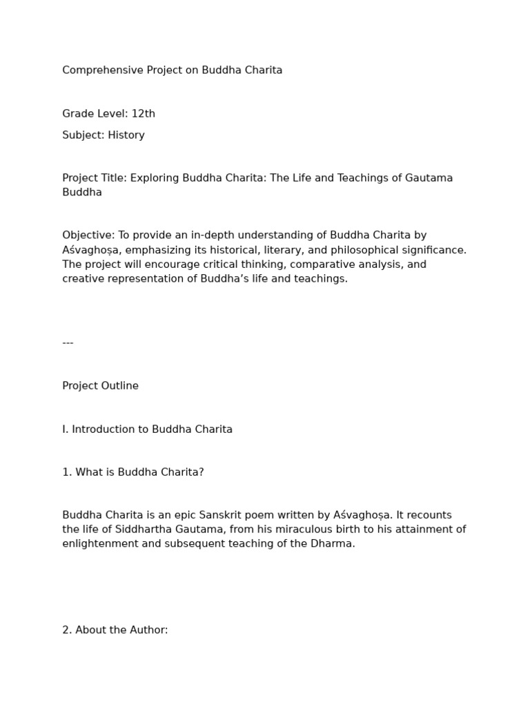 Buddha Charita: Life of Gautama Buddha | PDF | Enlightenment In ...