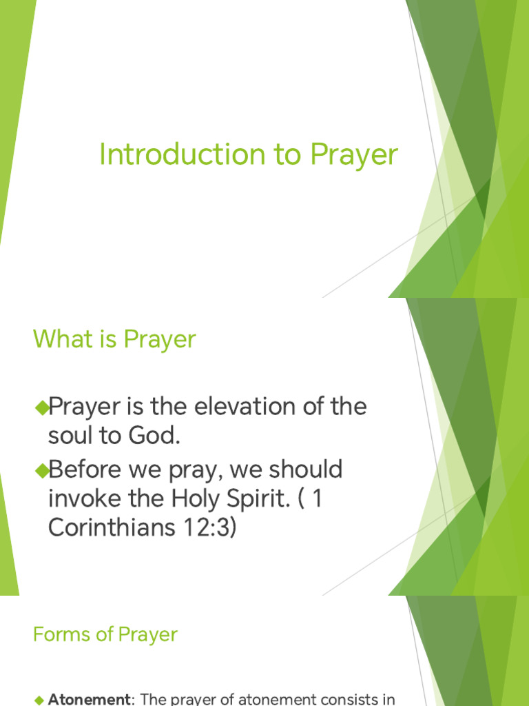 Introduction To Prayer | PDF