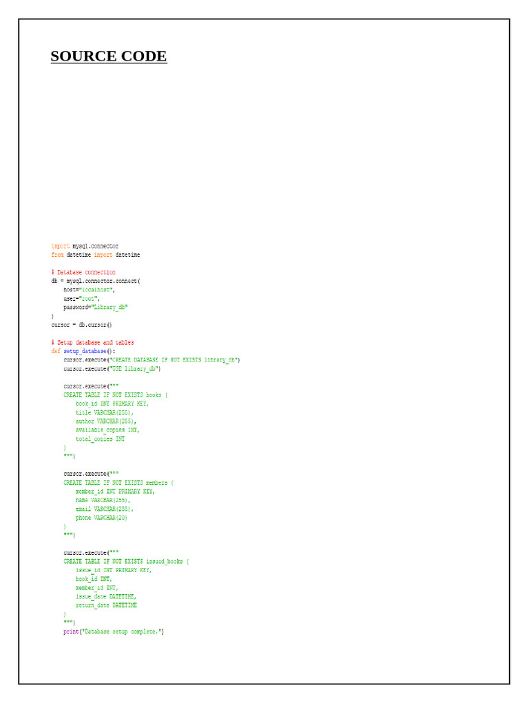 SQL Table Structure and Output Guide | PDF