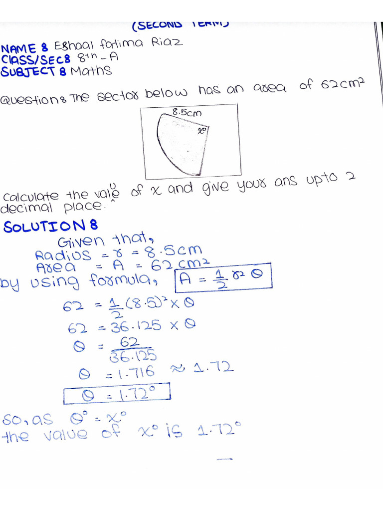 Eshaal Fatima Riaz Maths Assignment No 3 | PDF
