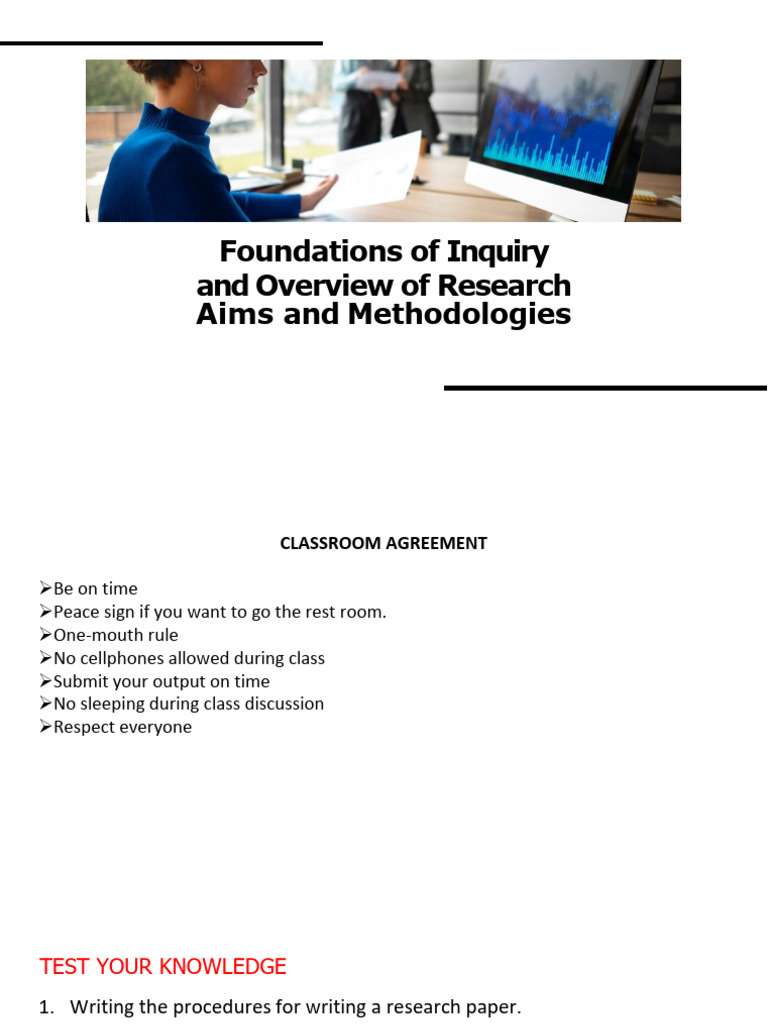 Lesson 1 Inquiry and Research | PDF | Methodology | Qualitative Research