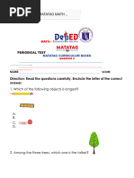 1st PERIODICAL TEST Math 1 (English Version) | PDF | Rectangle | Shape