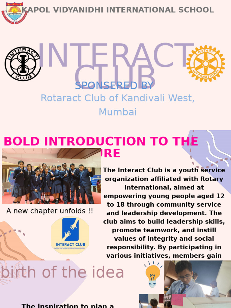 Interact Club Fundraising Success at K.V.I.S. | PDF