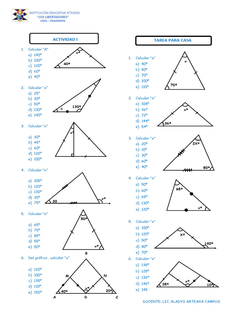 Práctica Triángulos - 2 | PDF
