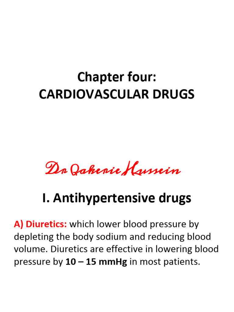 cardiovascular system drugs (4) | PDF | Hypertension | Heart
