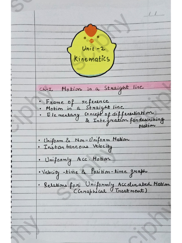 Motion in a Straight Line-copy | PDF