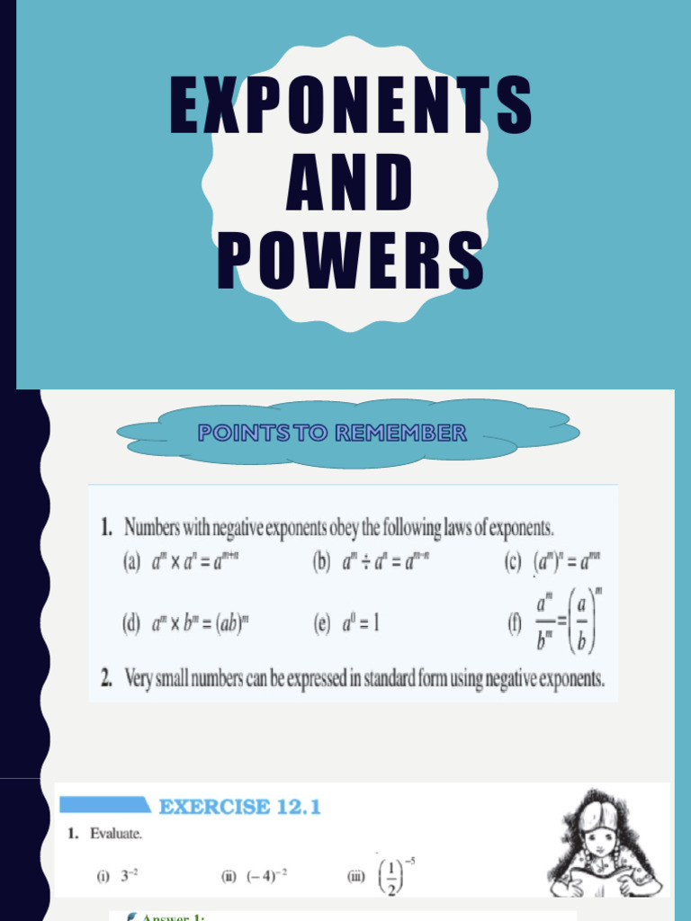 Exponents and Powers | PDF