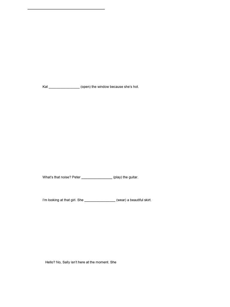 Present Simple vs Continuous Exercises | PDF | Language Mechanics ...