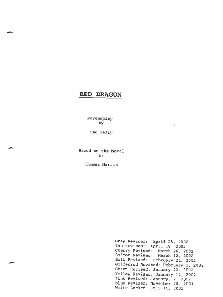 Red Dragon 2002 | PDF