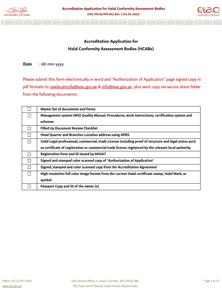 Application Form For Halal Bodies Rev.3 UMFQvyF | PDF | Audit ...
