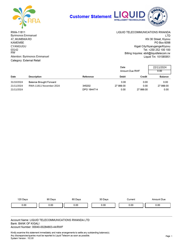 Byrimonos Emmanuel Rwa 11811 345202 | PDF | Invoice | Receipt