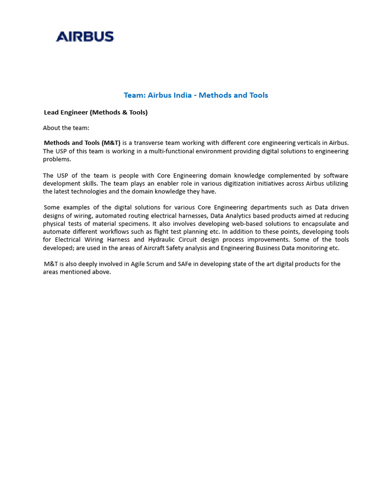 Lead Engineer-M&T (Python Full Stack) | PDF | Engineering | Agile Software Development