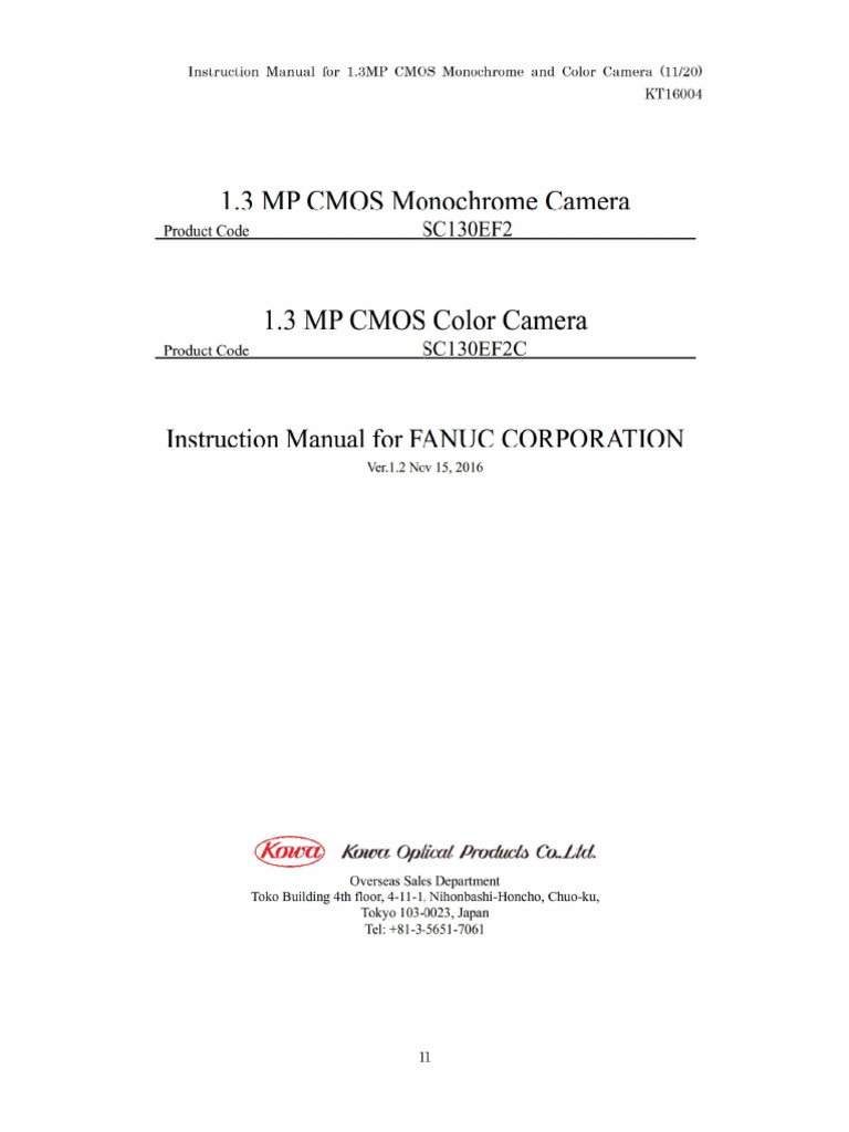 CXV Camera Manual (R30ib Plus) | PDF