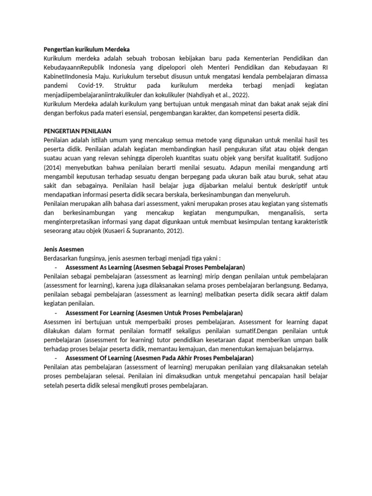 Pengertian Kurikulum Merdeka | PDF