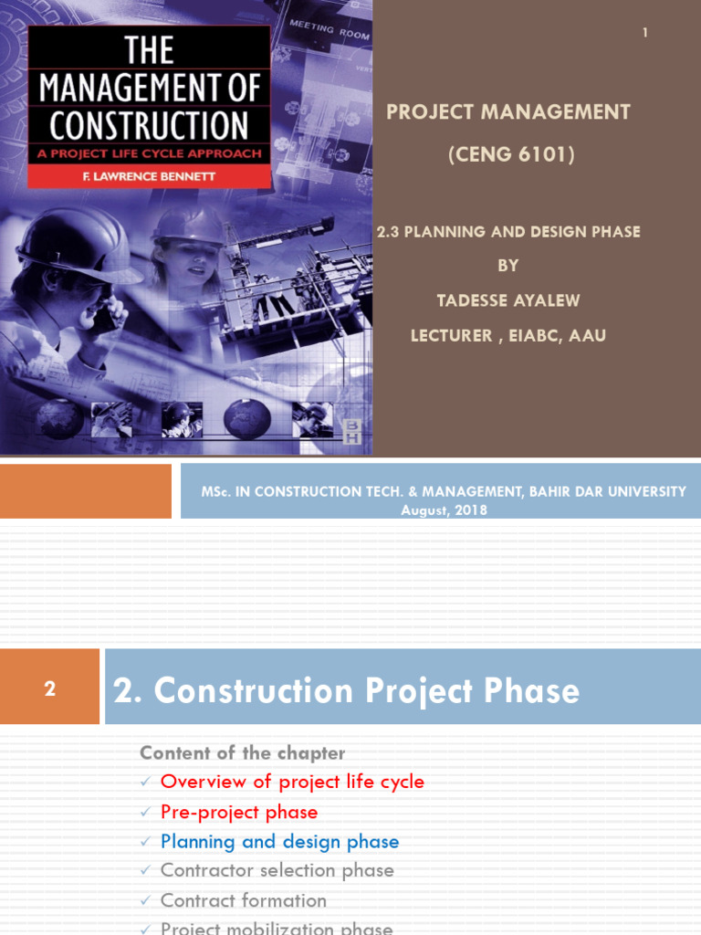 2.3. Lecture Four-Planning and Design | PDF | Guarantee | Surety