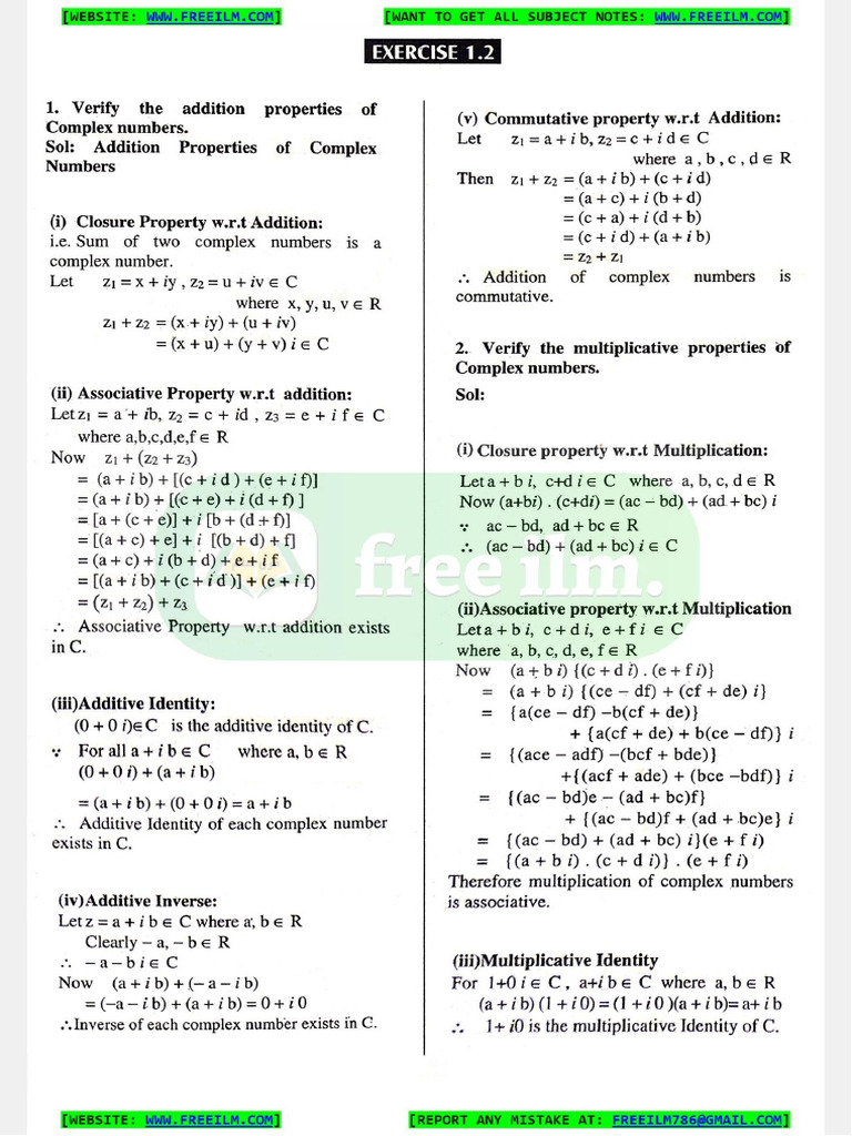 11th Maths Chap1 Ex 1.2 | PDF