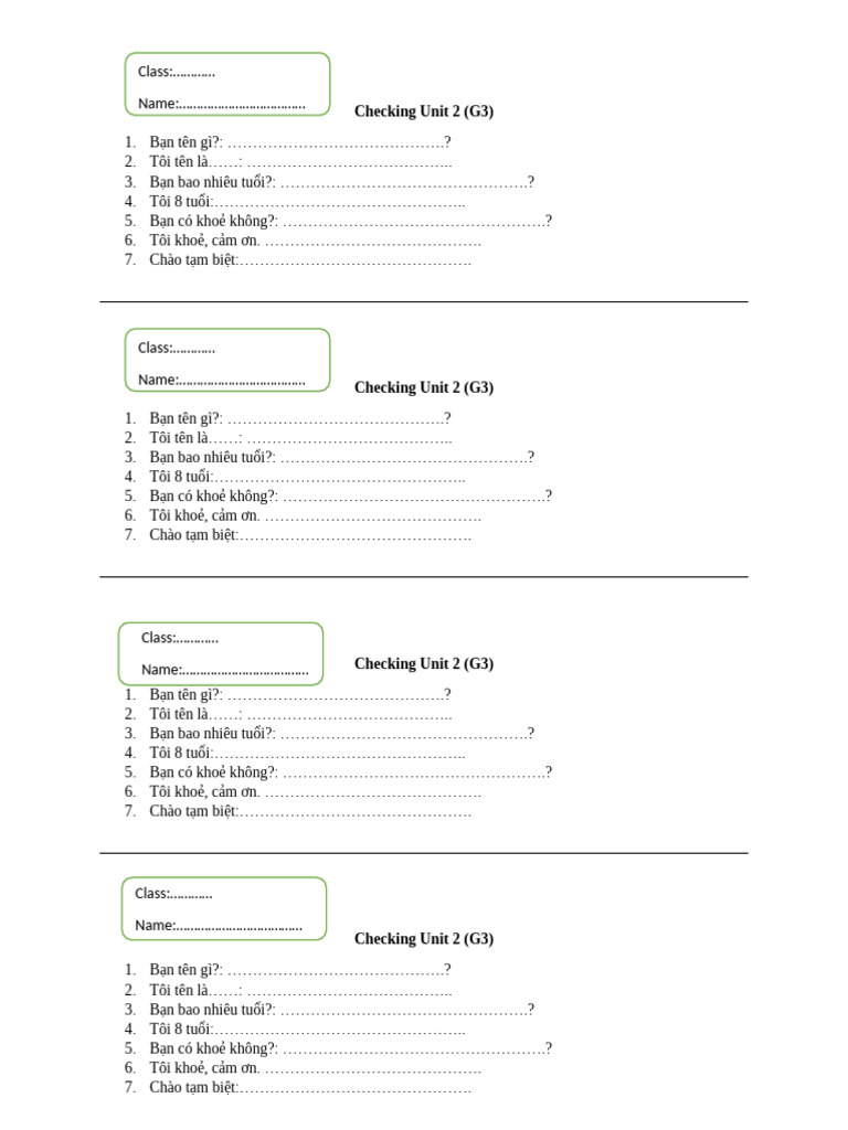 Checking Unit 2 | PDF