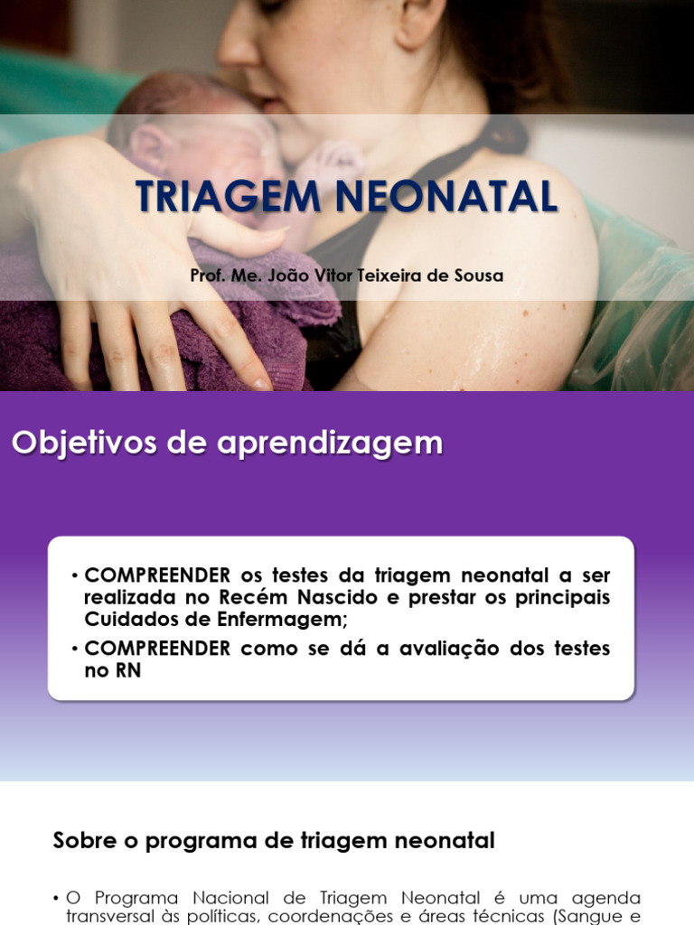 Aula 02 - Triagem Neonatal | PDF | Glândula suprarrenal | Medicina Clínica