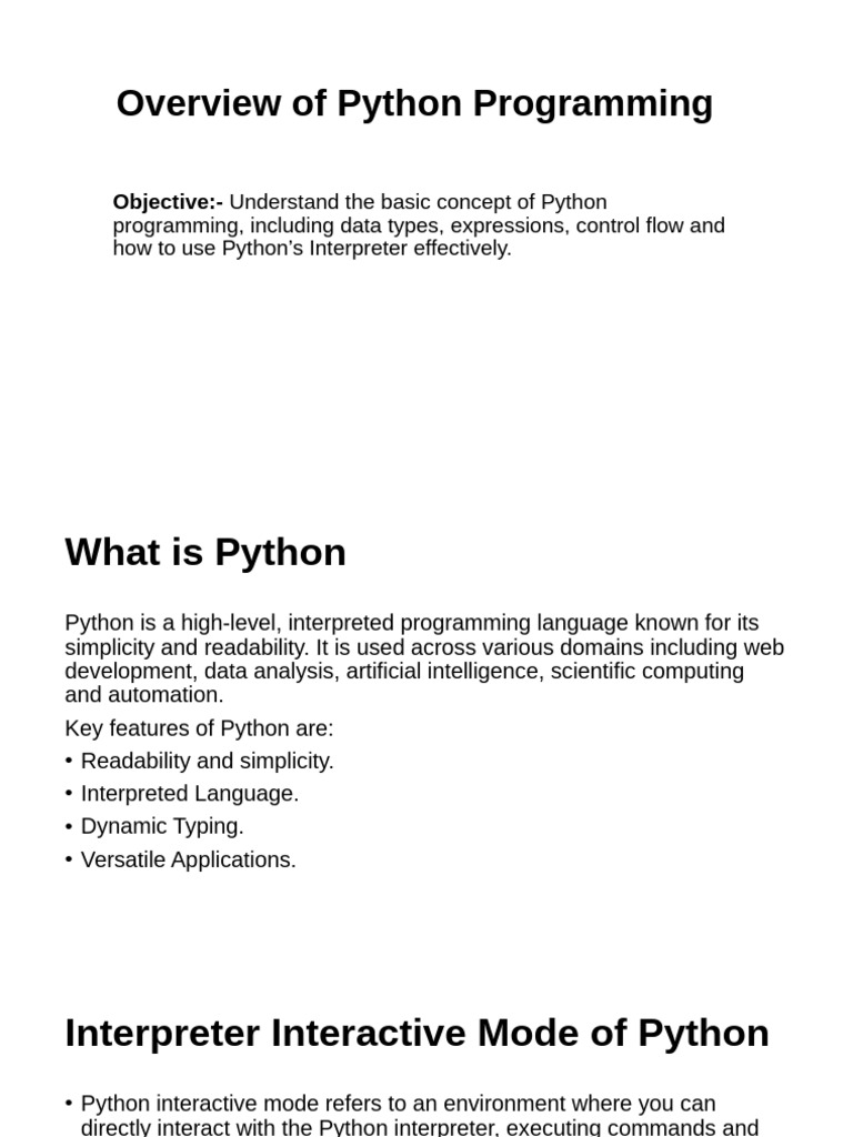 Python Presentation | PDF
