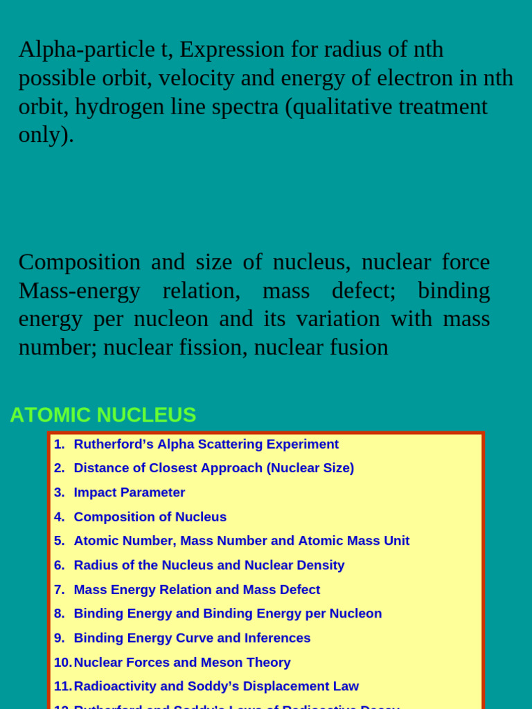 Atomic Nucleus 12 | PDF | Radioactive Decay | Nuclear Fission