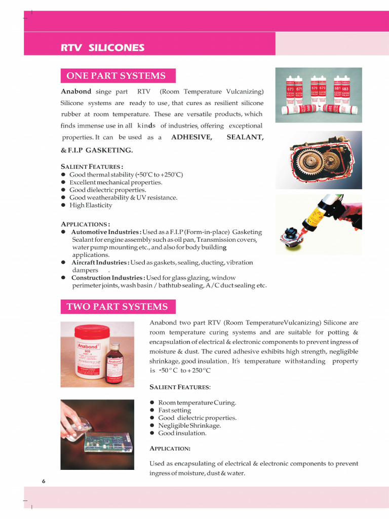 RTV SILICONE SEALANTS | PDF